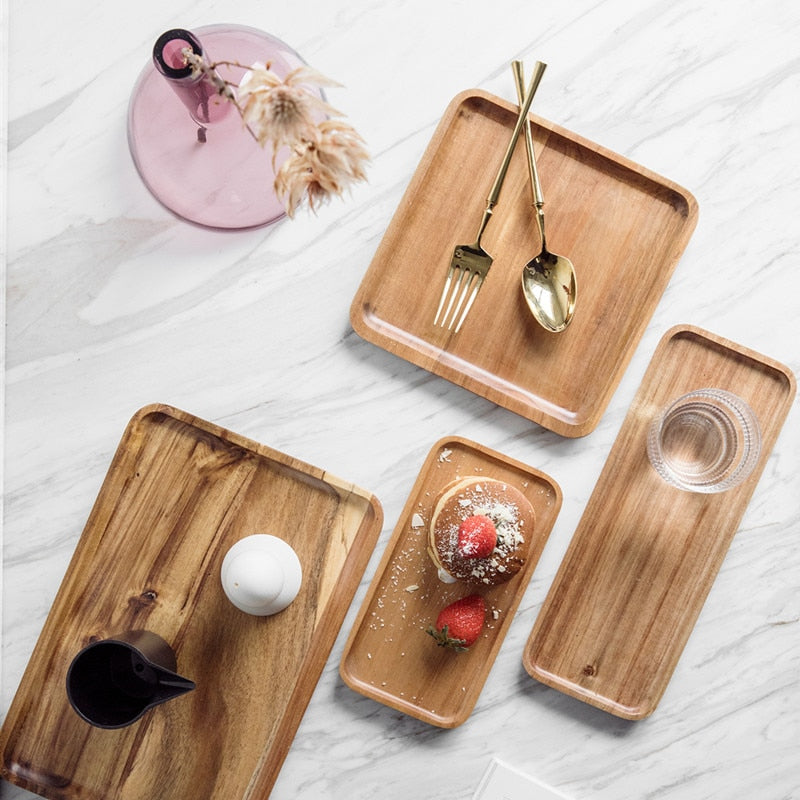 Wooden plate set store