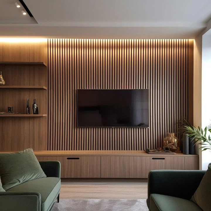 American Natural Oak Luxury Acoustic Slat Wood Wall Panels ...